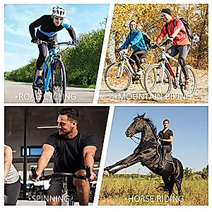 BALEAF Men's Bike Cycling Pants 4D Padded Bicycle Tights MTB Riding Leggings Zipper Pockets Quick Dry Red XL