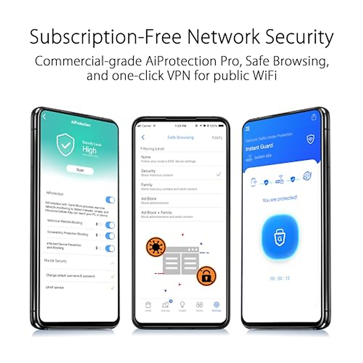 ASUS ZenWiFi AX Mini (XD5) Dual-band Whole Home Mesh WiFi System (3 Pack), WiFi 6, 802.11ax, up to 5000 sq ft & 5+ rooms, AiMesh, Lifetime Internet Security, Parental Controls, Easy Setup
