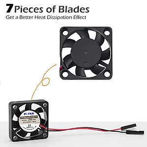 Raspberry Pi 4 Fan, iUniker Raspberry Pi Cooling Fan 30x30x7mm Brushless CPU Cooling Fan for Raspberry Pi 4 Model B, 3 B+, Pi 3, Pi 2, Pi 1 B+, RetroFlag NESPI Case(2-Pack)