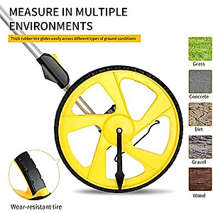 Zozen Metric Measuring Wheel in Meters, Foldable Meters Measure Wheel[Up to 9,999m], Meter Measurement Wheel with Backpack