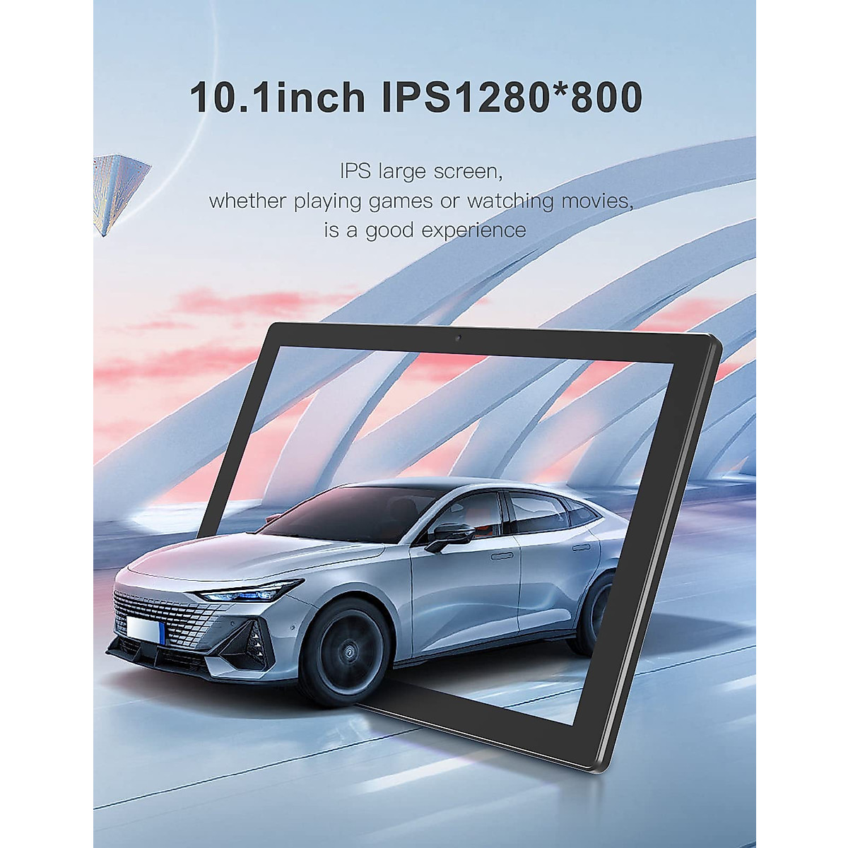 ZZB Tablet 10 Inch Android 13 Tablets, 64GB+8GB Tablet, 1024GB Expand，6000mah Battery, Quad-Core Processor Tableta, 8MP Camera WiFi BT 10.1'' IPS HD Touch Screen,10 in Tabletas