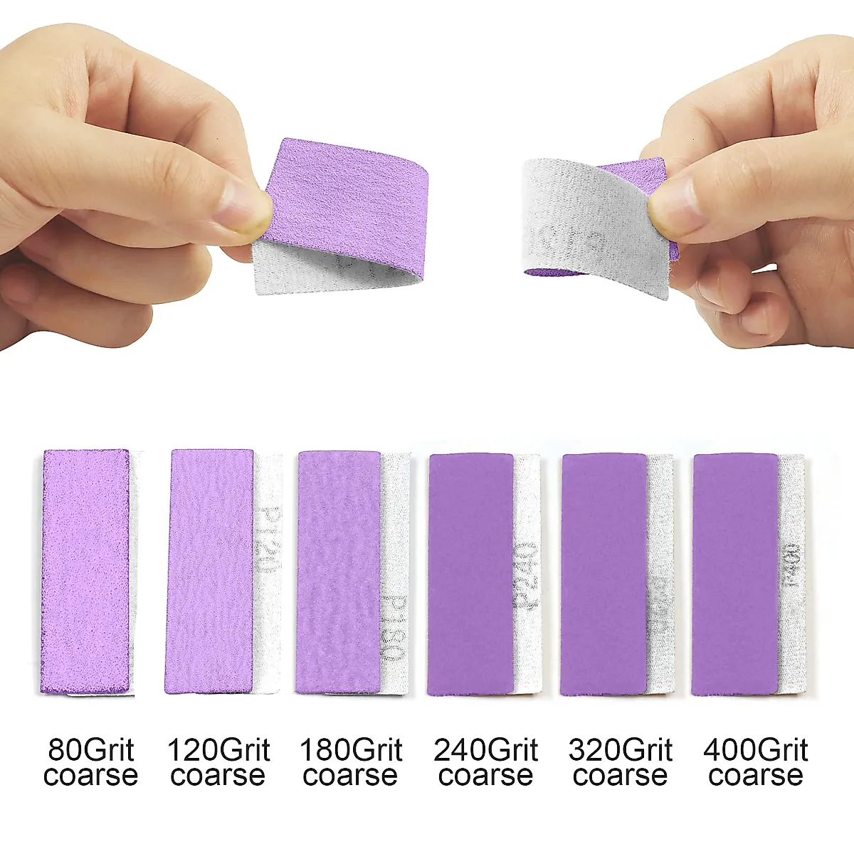 70 PCS Hand Sander Kit,3.5” X 1”Mini Detail Finger Micro Sander Block Small Sanding Tool for Tight Spaces,80 120 180 240 400 600 Grit Wet Dry Hook & Loop Sandpaper for Wood Projects,Metal,Crafts