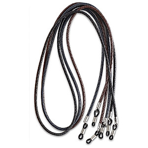 Avitron HANGIT, Elegant Eyeglass, Sunglass Strap-Chain-Retainer, Sports Band, 3 Pack (blue black brown - PU Leather For Men Women By HANGIT