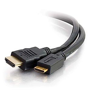 Legrand - C2G Mini HDMI to HDMI Ethernet Cable, 4k High Speed HDMI Cable, Black 60 hz HDMI Cable, HDMI Cable 1.5 ft, 1 Count, C2G 50617