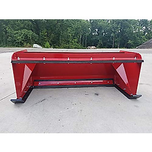 5' XP24 Pullback Skid Steer Snow Pusher Red