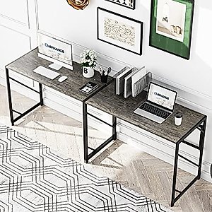 Elephance Folding Desk Writing Computer Desk for Home Office, No-Assembly Study Office Desk Foldable Table for Small Spaces