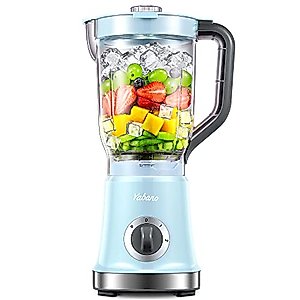 Yabano 60 oz Blue Food Blender with Removable Blade, High-Speed Performance, Crushes Ice and Frozen Fruits, Easy to Clean, Versatile Juicing Capabilities, Stylish and Durable