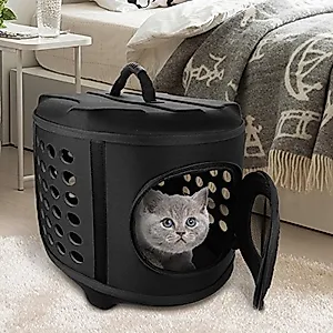 FRiEQ 23-Inch Large Hard Cover Pet Carrier - Pet Travel Kennel for Cats, Small Dogs & Rabbits