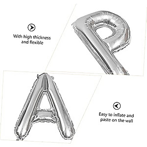 jojofuny 1 Set Alphabet Balloons Photo Garland Letter Balloon Alphabet Banner Ballons Decoration Happy Anniversary Wedding Anniversary Gift Anniversary Balloon Decor Party Decor Balloon