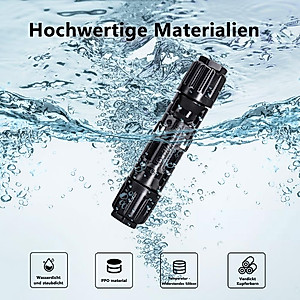 Trisinger Solar Panel Cable Connector, IP68 Waterproof, 1500V 70A Tinned Copper Pins, 5 Pairs with 2 Spanners(for 8awg)