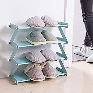N/A Simple Stainless Steel Assembled Shoe Rack Save Space Slippers High Heels Home Dormitory Foldable Multi-Layer Storage