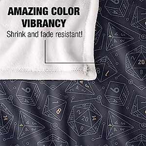 Dungeons and Dragons Dice Pattern Silky Touch Super Soft Throw Blanket 36" x 58"