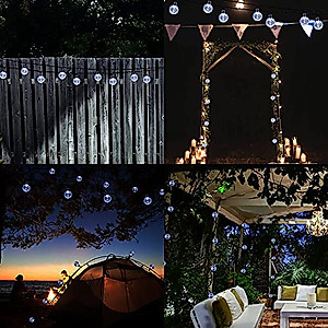 Beauthard Solar String Lights Outdoor,60 Led 35.6 Ft Lights with 8 Lighting Modes,Outdoor String Lights,Waterproof Solar Patio Outside Lights for Garden Yard Home Wedding Party Decoration(Pure White)