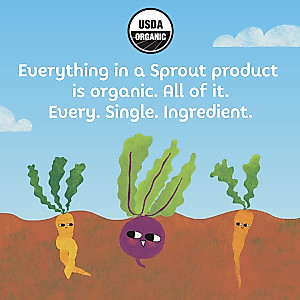 Sprout Organic Baby Food, Stage 3 Pouches, 8 Flavor Meat & Plant Protein Variety Pack, 4 Oz Purees (Pack of 12), Packaging May Vary