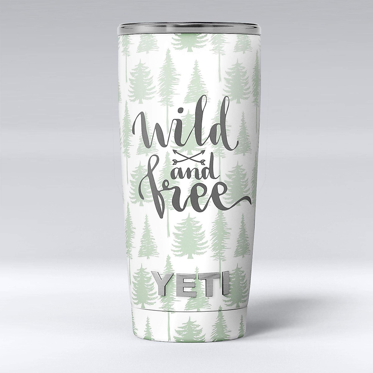 Design Skinz Wild and Free - Skin Decal Vinyl Wrap Kit Compatible with The Yeti Rambler Cooler Tumbler Cups