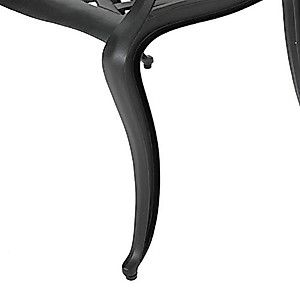 Christopher Knight Home Cayman Outdoor 6-Seater Cast Aluminum Dining Set, 7-Pcs Set, Black Sand