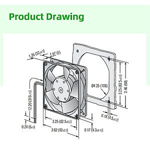 for ebmpapst 3312U 92x92x32mm DC 12V 0.2A IP68 Waterproof Axial Fan