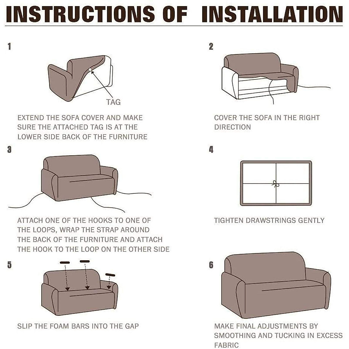 IMYOGI High Stretch Sofa Covers Stretch Sofa Cover Chair Loveseat Couch Slipcover, Machine Washable, Stylish Furniture Protector-4 Seater+4 Seater-Lake Blue