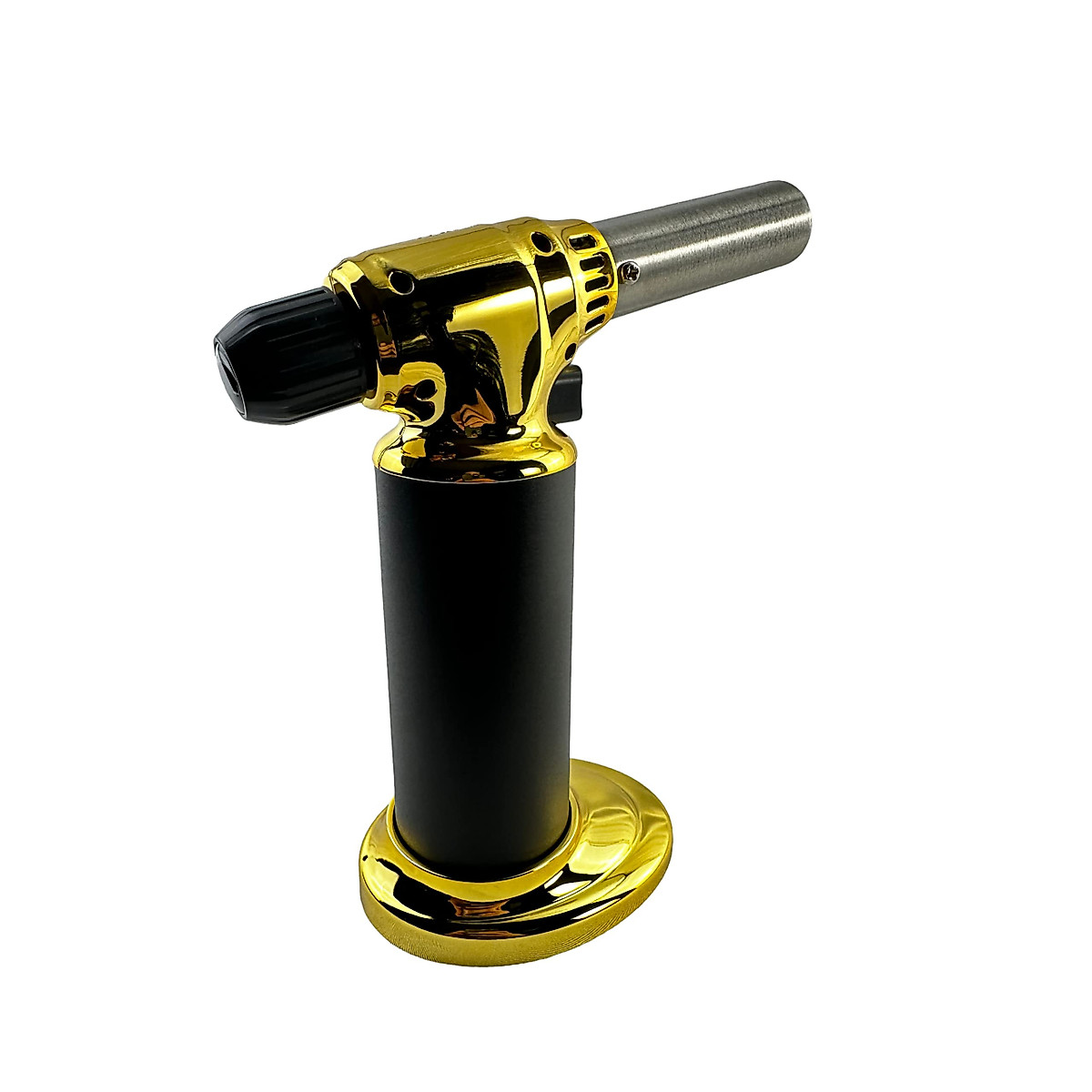 Space King Tall Wind-Proof Torch Lighter - Adjustable Flame - Child-Lock - Perfect for Camping, Kitchen, Backyard, Travel, Beach, BBQ, Mountain, Outdoors, Travel, Garage, and More. (Gold)
