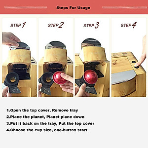 KELUNIS Italian Capsule Coffee Machine, Espresso Maker Fully Automatic 19Bar High Pressure DIY Drink Tea Machine Wood Grain Shell