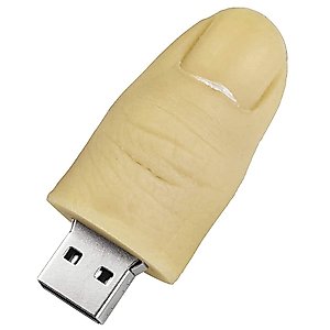 LEIZHAN Cute USB Flash Drive Character Thumb Drive for Kids Students Gift Pendrive (16GB, Thumb Shape)