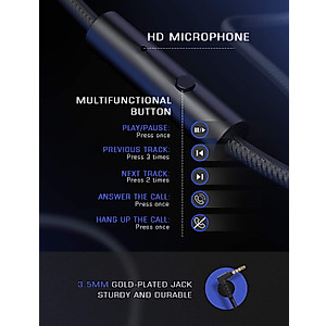 melso On-Ear Headphones with Microphone, Universal Wired Foldable for Adults Children Boys Girls Kids, Lightweight Portable Stereo Headphones with 1.5M Tangle-Free Cord for School Travel Blue