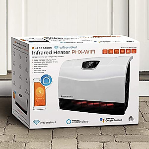 Heat Storm HS-1500-PHX-WIFI Infrared Heater, Wifi Wall Mounted