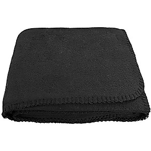 Anico Cozy Polar Fleece Blanket, 50" x 60", Black Throw Blanket