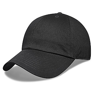 GADIEMKENSD Blank Baseball Cap Dad Hat for Men Women Washed Cotton Polo Hats Low Profile Plain Caps for Outdoor Sports Golf Running Hiking Black