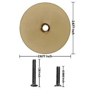 NU-SET Lock | Steel Plate Door Hole Cover | Door Lock Hole Cover with Brass Finish | Home Improvement & Door Hardware (Brass)