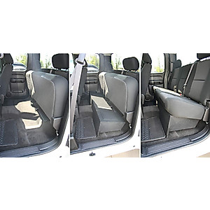 American Sound Connection Compatible with Chevy Silverado or GMC Sierra Full Size Extended Cab Truck 2007-2013 Dual 10" Subwoofer Sub Box Speaker Enclosure