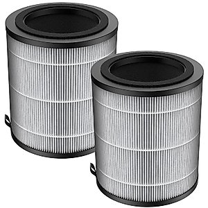 JF100 Replacement Filter, 3-in-1 Pre-Filter, H13 True HEPA and Activated Carbon Filtration System, 2 Pack