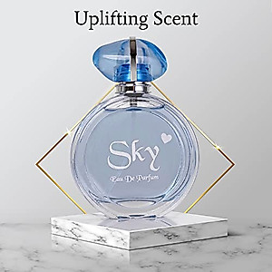 NovoGlow Sky for Women - 3.3 Fl Oz Eau De Parfum Spray - Long-Lasting Fruity Floral & Woody Scents Smell Sweet & Feminine All Day Includes Carrying Pouch Lovely Gift for Women on All Occasions