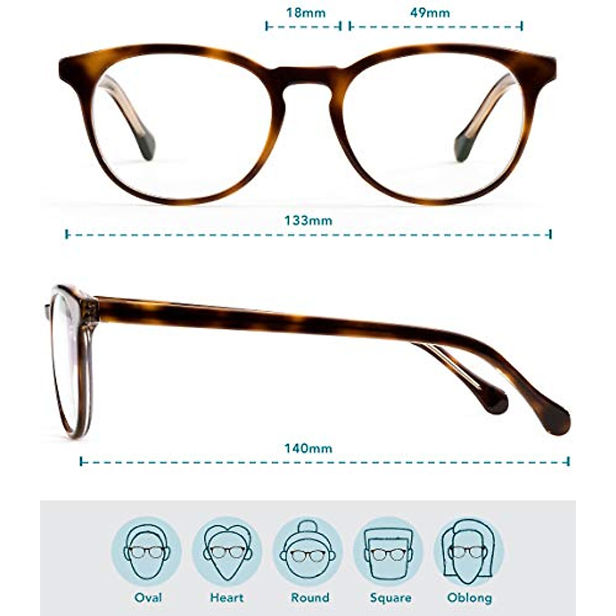 Felix Gray Roebling Blue Light Reading Glasses +2.0 Magnification, Sazerac Crystal