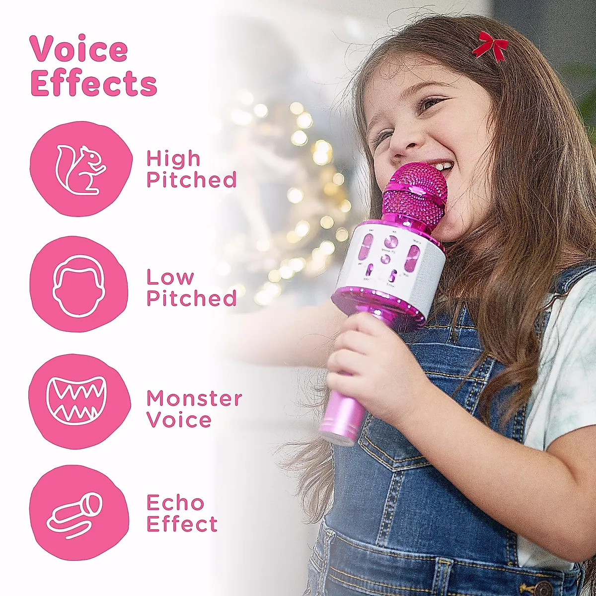 Move2Play, Kids Karaoke Microphone | Includes Pre-Loaded Songs & Bluetooth | Kids Birthday & Easter Gift | Toy for All Ages 2, 3, 4, 5, 6+ Year Old Girls, Boys & Toddlers