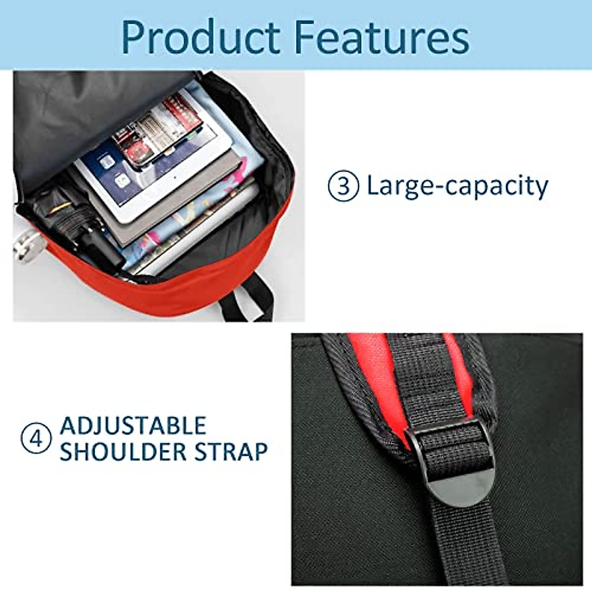 MINANTPE Cartoon Backpack Gamer Laptop Backpack with Pencil Case Lightweight Travel Hiking Bookbag Daypacks -2