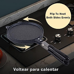 Prensa Para Tortillas De Harina 7.5 Inch Comales Para La Estufa De Teflon Tortillera Mexicanas Para Hacer Tortilla Chapati De Maiz y Roti Stove Top Pan Corn Quesadilla Maker Press And Cooker Cast Iron