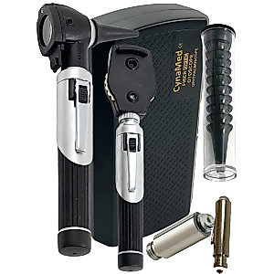BLACK OTOSCOPE SET -LED Otoscope/School Kit-CYNAMED