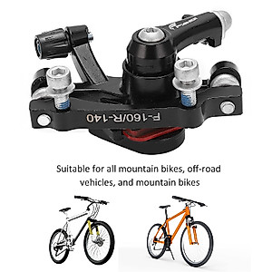 Front Rear Disc Brake Calipers, Mountain Bike Aluminum Alloy Disc Brake Road Bicycle Brake Calipers Bicycle Accessory(Front)