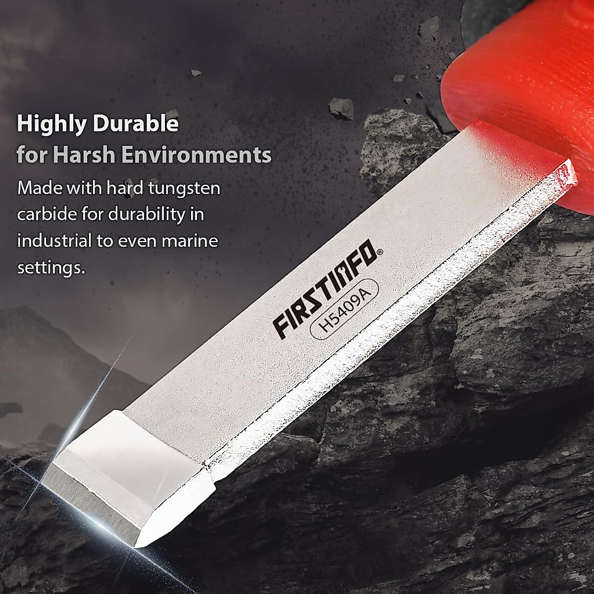 FIRSTINFO H5409A Automotive Gasket Scraper w/Tungsten Carbide Tip | Rust, Buildup Cleaning Blade Scraper Tool