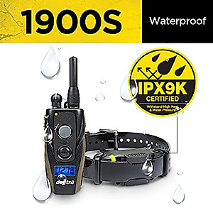 Dogtra 1900S Remote Training E-Collar - 3/4 Mile Range - Electronic Dog Training Collar, Waterproof, Rechargeable, High-Output, Adjustable Levels, Vibration, Obedience, Hunting, K-9, Stubborn Dogs