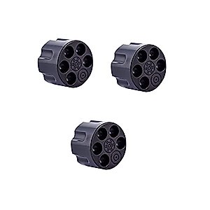 Guyker 3Pcs Guitar Potentiometer Control Knobs for 6mm(0.24”) Dia. Shaft Pots - Knurled Volume and Audio Switch Knob Replacement for Electric Guitar or Precision Bass - Zinc alloy, black