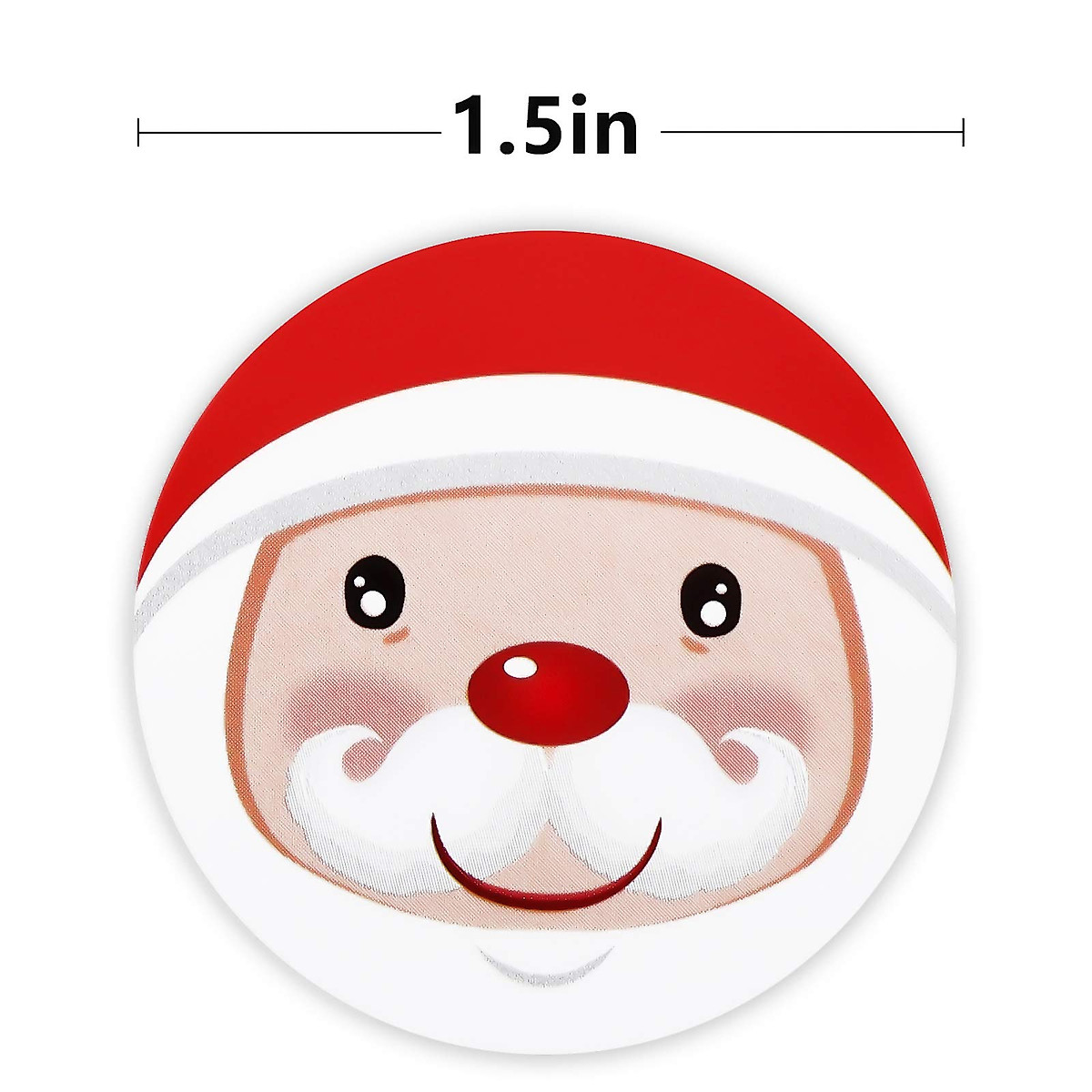 500 Pieces Christmas Stickers Santa Face Stickers Red Buffalo Plaid Label Stickers Santa Claus Decoration for Kids, Christmas Party Holiday Birthday Cards Envelopes Goodie Gift Bag Fillers