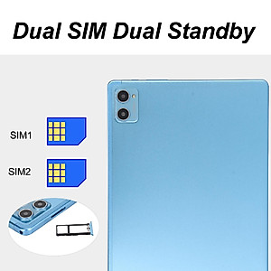 10.1 Inch Tablet, for Android 12 Tablet with 12GB RAM 256GB ROM, 10 Core CPU, 8+20MP Dual Cameras, 5G WiFi, Office Tablet for Work, Gaming (Blue)