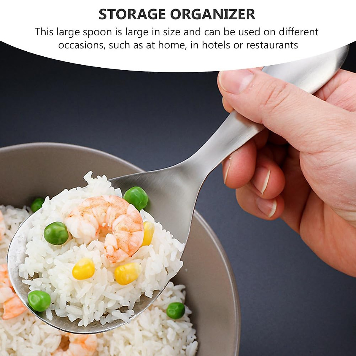 Rice Paddle Spoon Stainless Steel: 2pcs Non Stick Rice Spoon Scooper Spatula Rice Cooker Spoon Serving Spoon Rice Spatula for Rice