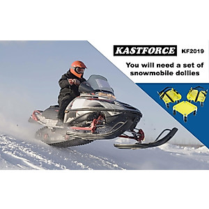 KASTFORCE Snowmobile Dolly Set Max Supporting up to 1500Lbs with Heavy Duty Straps 2 Inch Swivel Casters KF2019