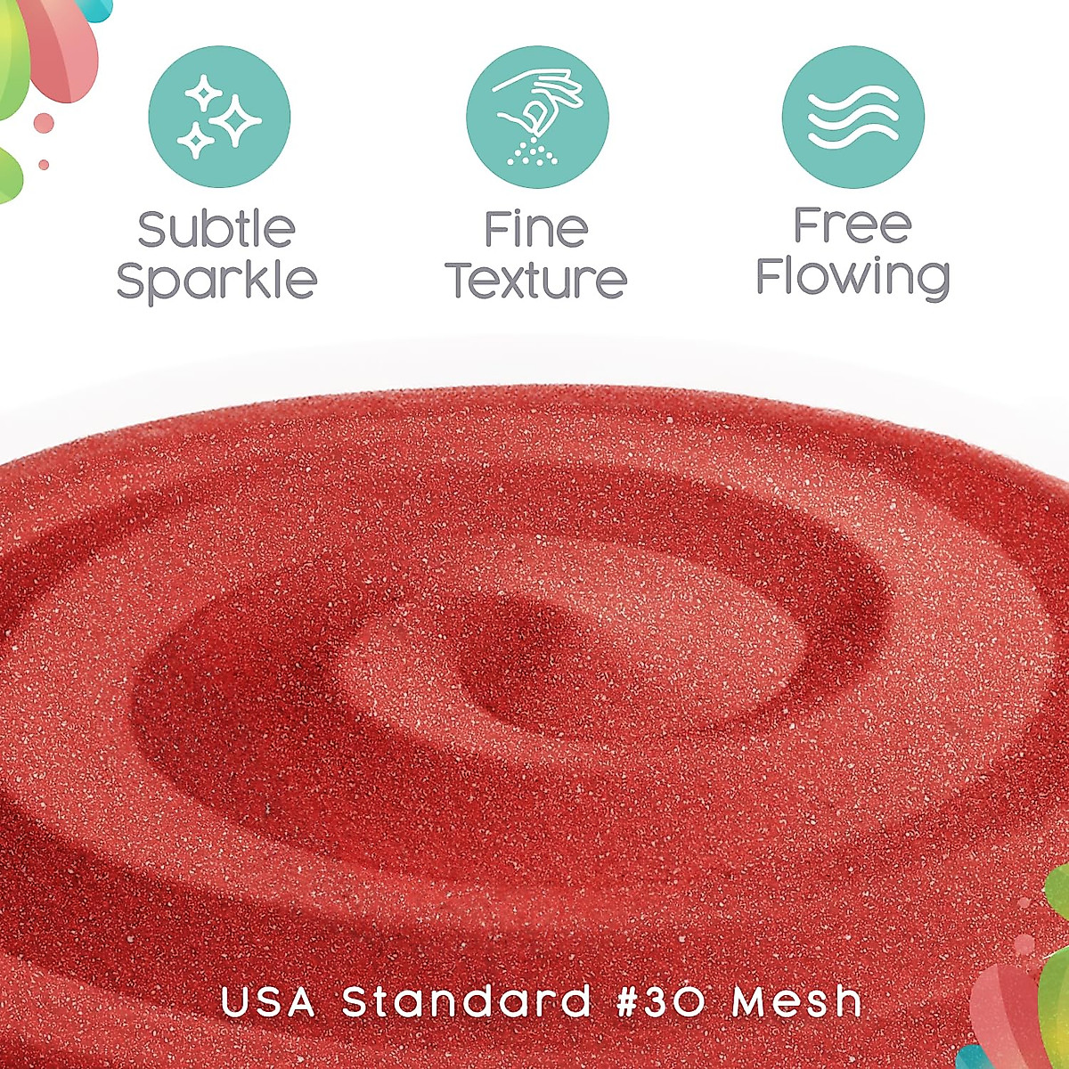 Sandsational Sparkle Ruby Red Sand for Weddings & Crafts