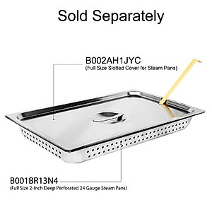Excellante Full Size 2-Inch Deep Perforated 24 Gauge Steam Pans