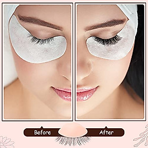 WSERE 9Pairs Removable Eyelids with Lashes, Replaced Eyelid Silicone Realistic Mannequin Eyelids, Mannequin Head Replacement Eyelids, Makeup Training Eyelashes Extensions Replaceable Practice Eyelid A