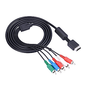 Diydeg Audio Cables, AV Multi Out Video Cable, Audio Cable for PS2 Connect to HDTV or EDTV for PS2 PS3